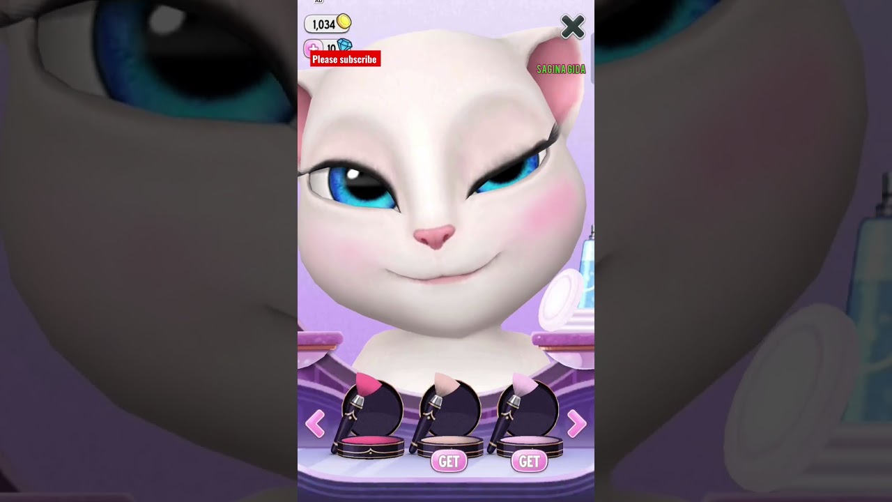 talking Angela makeup #talkingtom #cartoonfreak - YouTube