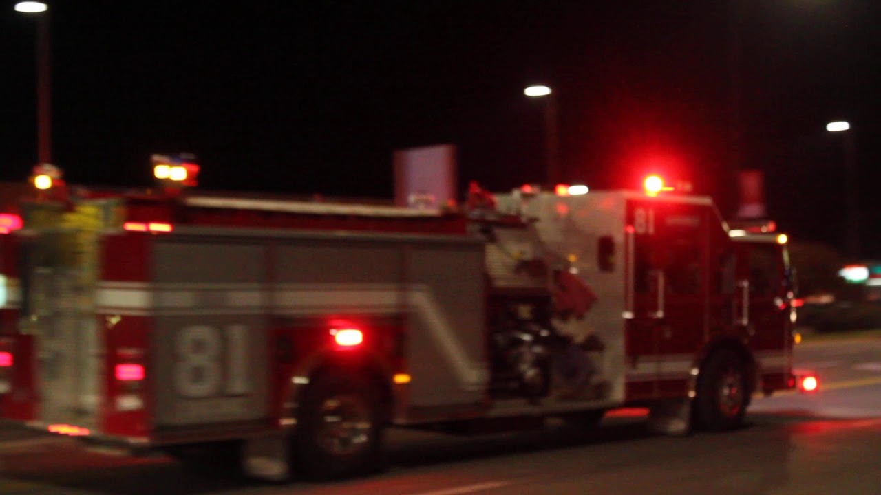 Derby Fire Dept Engine 81 Responding - YouTube