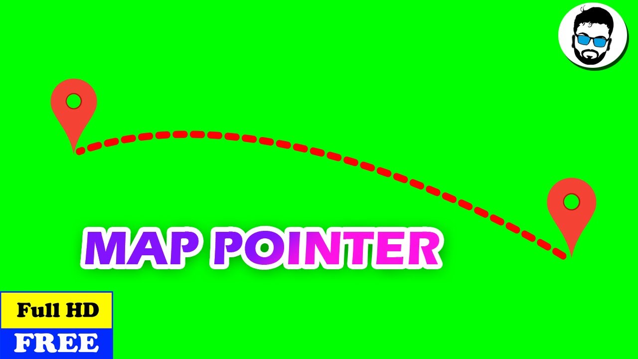 Map Pointer Green Screen | Geo Map Location Pointer Green Screen | Best ...