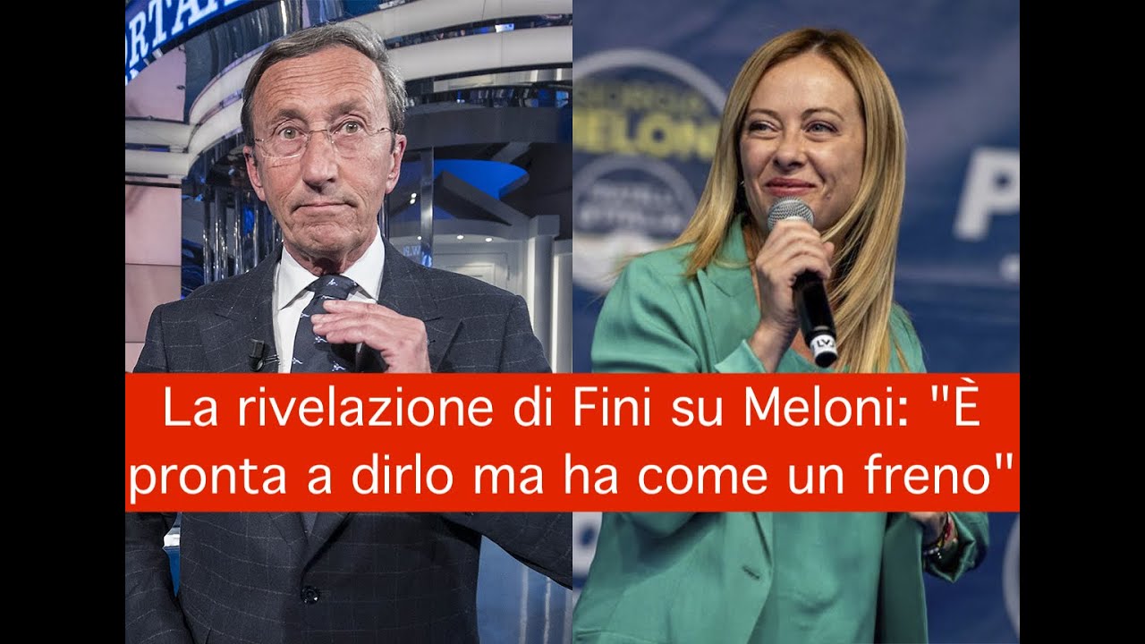 La rivelazione di Fini su Meloni: "È pronta a dirlo ma ha come un freno ...