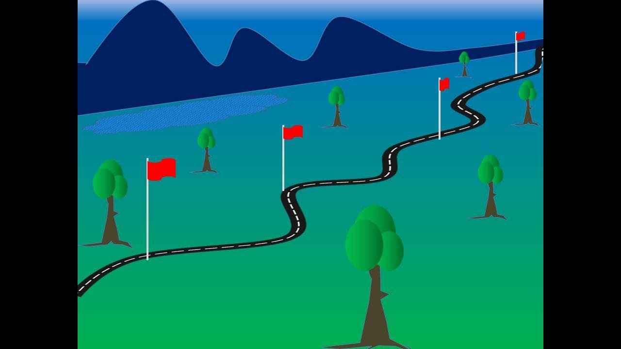 How to make road with Microsoft PowerPoint | Creating Road and Mountain ...