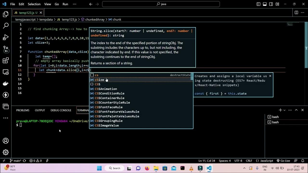 chunking Array Javascript - YouTube