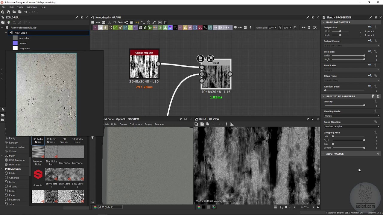 Curso Substance Designer: Substancia 03 Blend - YouTube