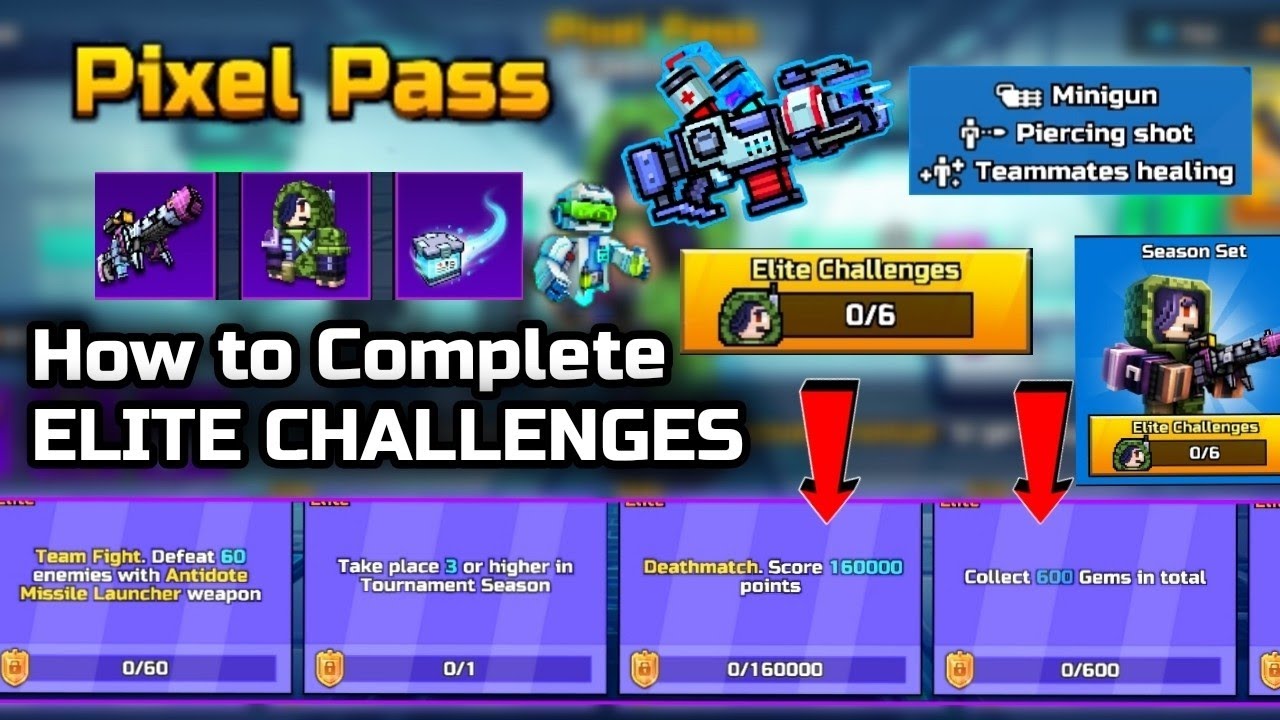 New Pixel Pass - Automatic Injector Damages & How to Complete Elite ...
