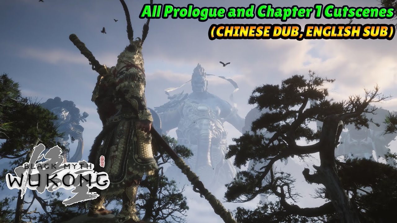 Black Myth Wukong Prologue and Chapter 1 All Story Cutscenes (ENGLISH ...