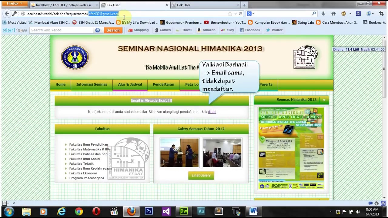 Cara Membuat Halaman Website Register, Login dan Logout Dreamwever ...