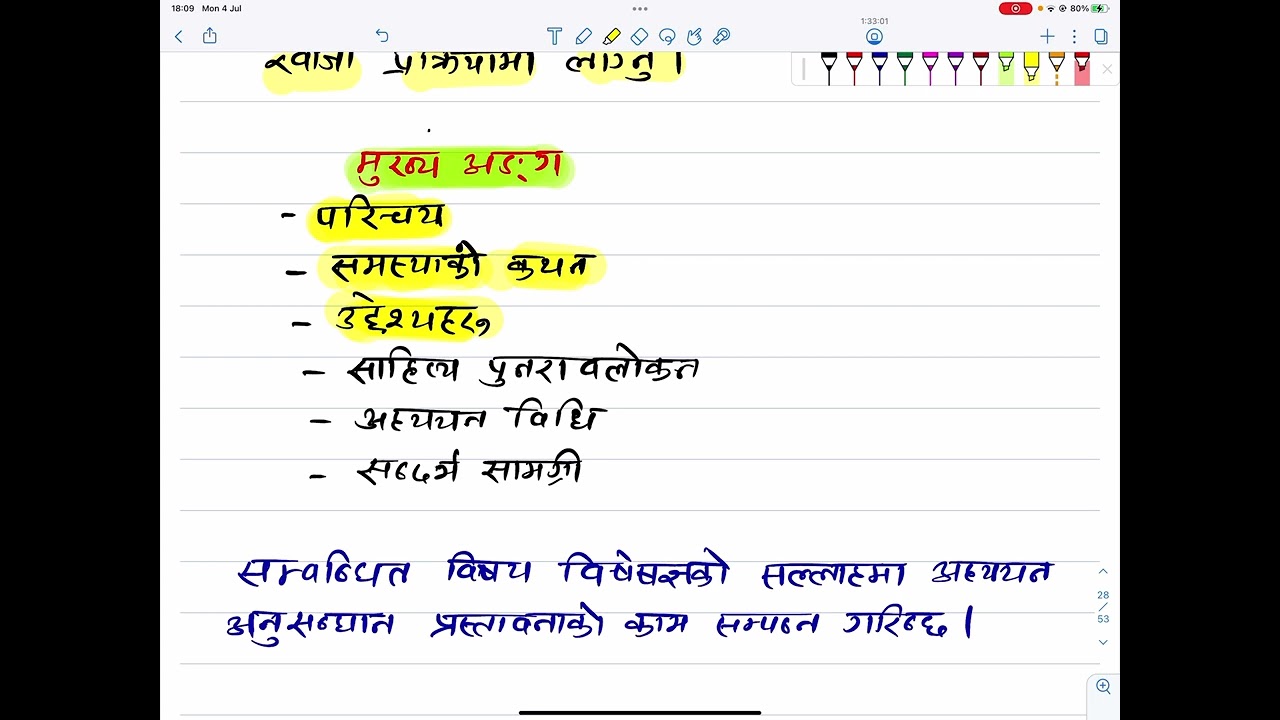 Class 12 Social |Unit 2|Chapter 3|अध्ययन प्रस्तावनाको संरचना| Concept ...