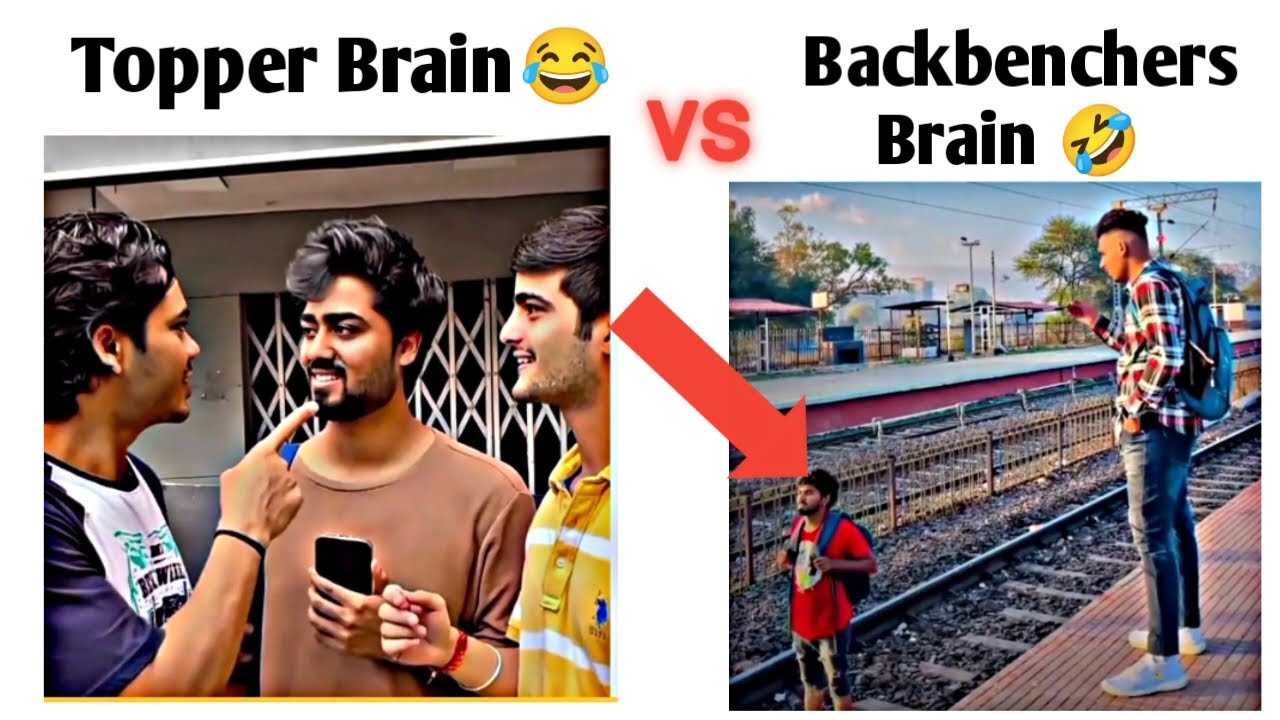 Topper Brain 🧠😆 VS Backbencher Brain 🧠😂 - YouTube