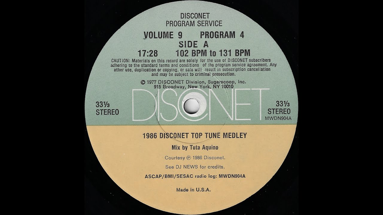 Various - 1986 Disconet Top Tune Medley - YouTube