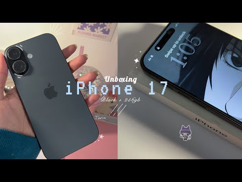 IPHONE 17 Black  𝒜ℯ𝓈𝓉𝒽ℯ𝓉𝒾𝒸 𝓊𝓃𝒷ℴ𝓍𝒾𝓃𝑔 🤍| 256gb | new case’s & more 