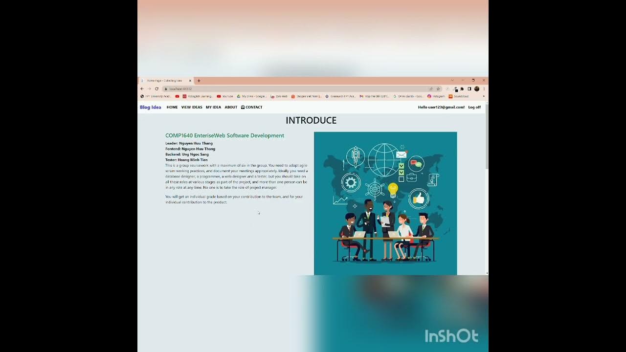 Demo Website Group Name Blog Idea (Enterprise Web Software Development COMP 1640) - YouTube