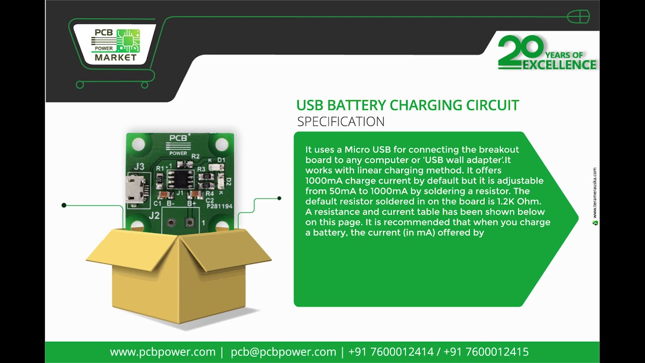 PCB Power Market - USB Battery Charging Circuit - YouTube