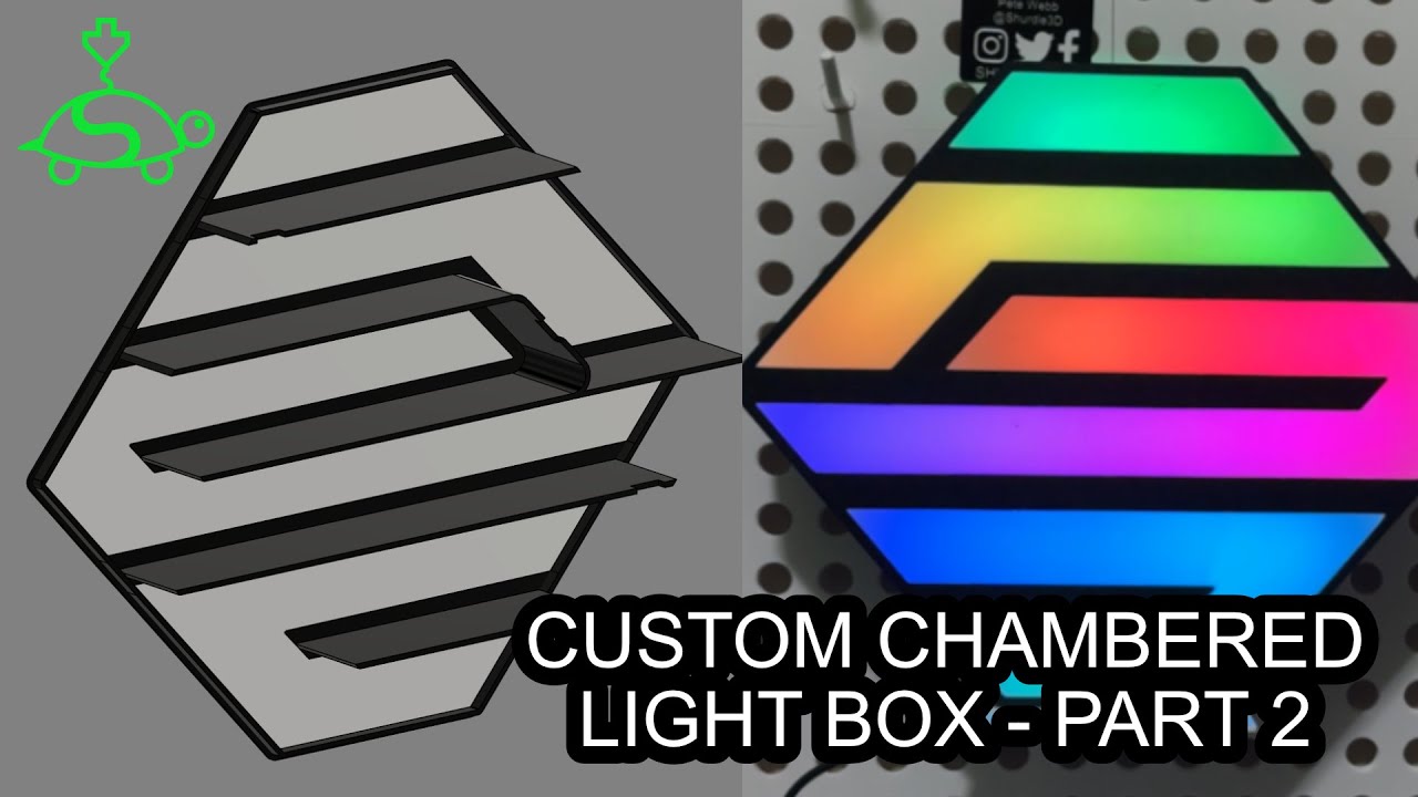 Custom Chambered Light Box Part 2 - Fiberon Logo - YouTube