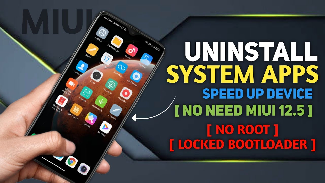 UNINSTALL System Apps On MIUI (Redmi And Poco Devices) | Without Root🔥🔥 ...