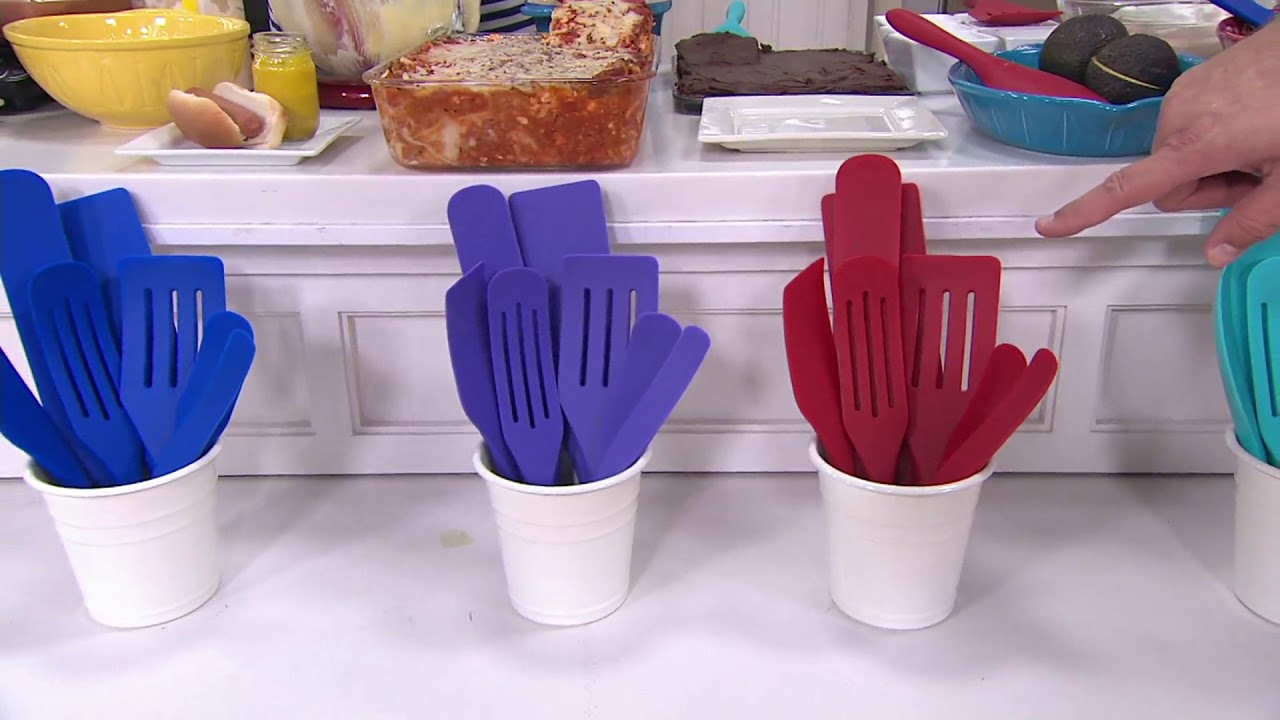 Mad Hungry 7-Piece Multi-Use Silicone Spurtle Set on QVC - YouTube