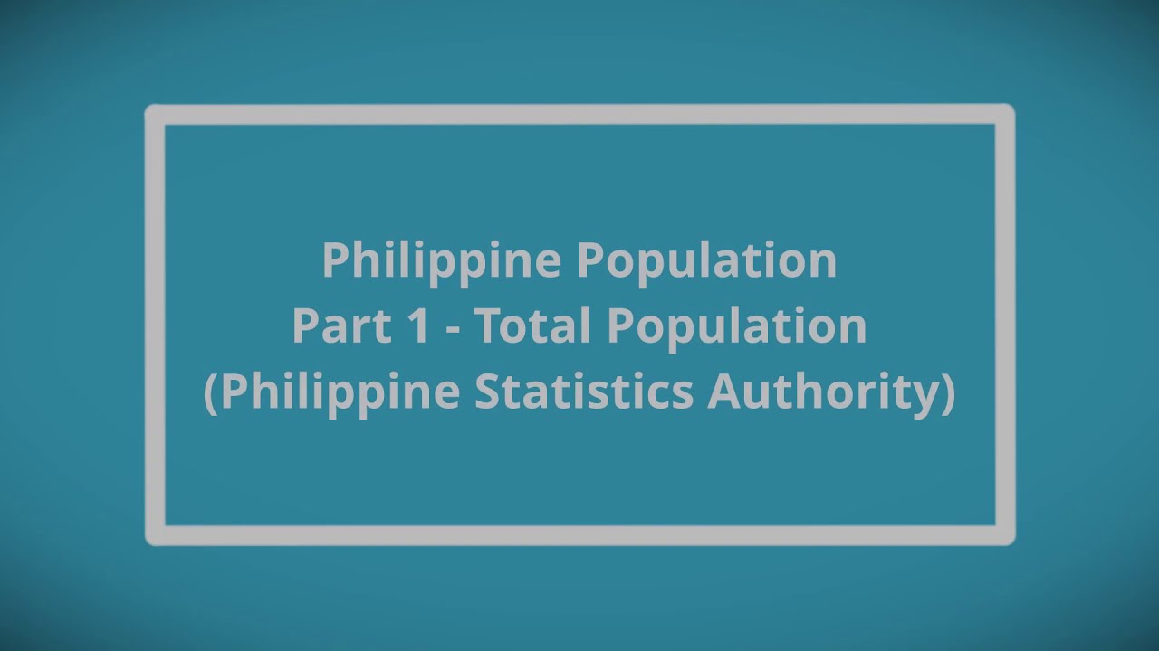 Philippine Population (Total Population) - PH Population Series Part 1 ...