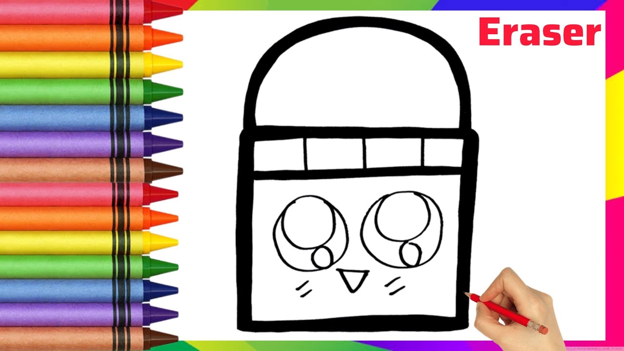 HOW TO DRAW A CUTE ERASER ?? eraser drawing || Drawing for children ...