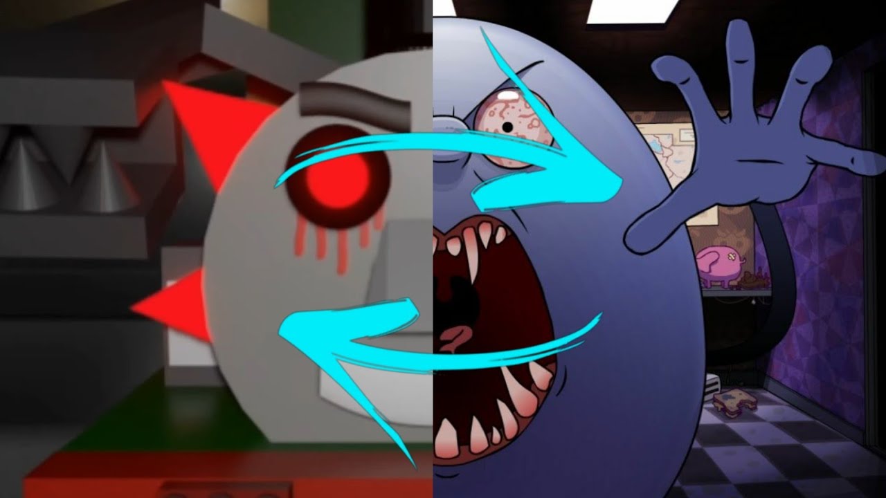ONaF and FNaS NM but their jumpscares are swaped - YouTube