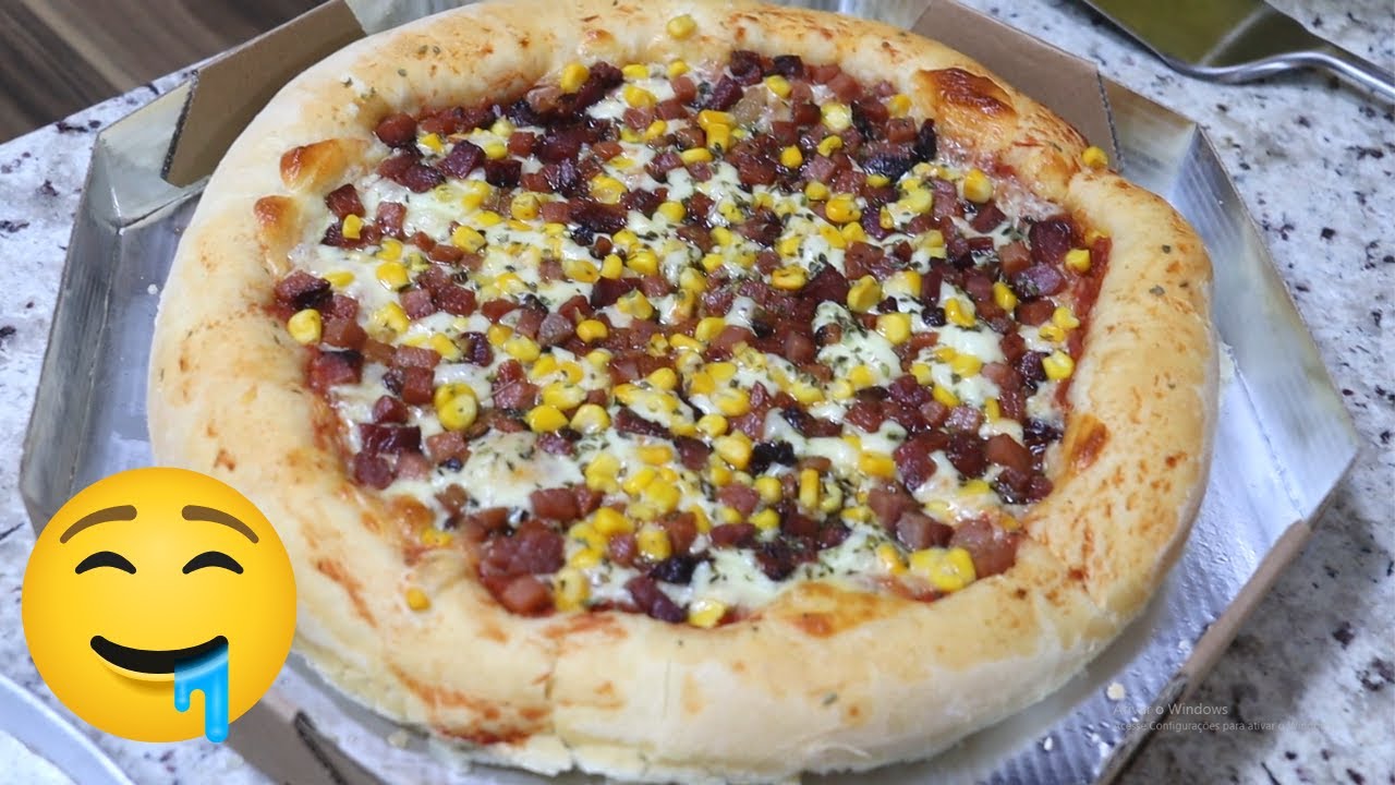 A MELHOR PIZZA CASEIRA 😍 Massa de Pizza feita em casa igual da pizzaria ...