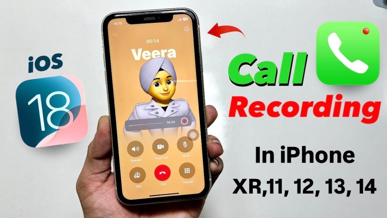 How to Enable Call Recording on iOS 18 on iPhone XR, XS, 11, 12, 13, 14 ...