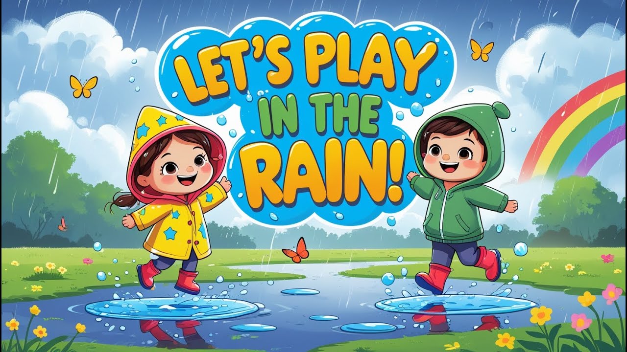 Rainy Day Rhyme for Kids | Fun Weather Song | Arwa Rhymes | Splash and ...