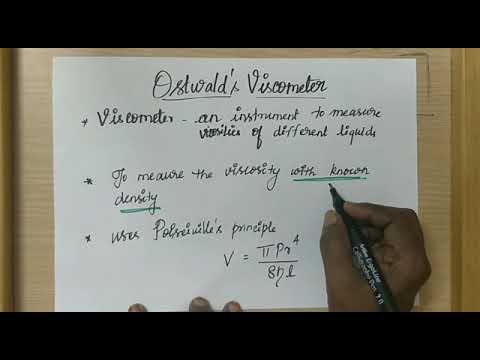 Ostwald Viscometer....Engg Physics 1- unit 1(Viscosity) - YouTube