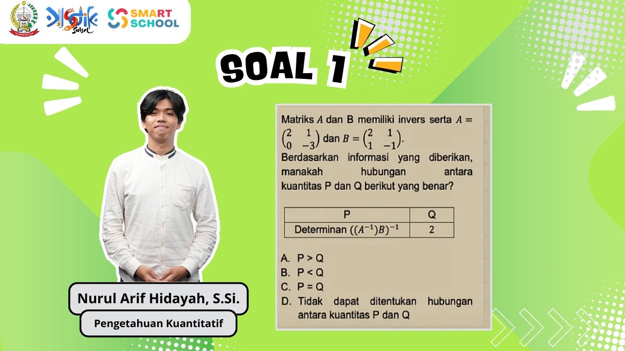 Soal 1| Pengetahuan Kuantitatif|Matriks||Nurul Hidayah - YouTube