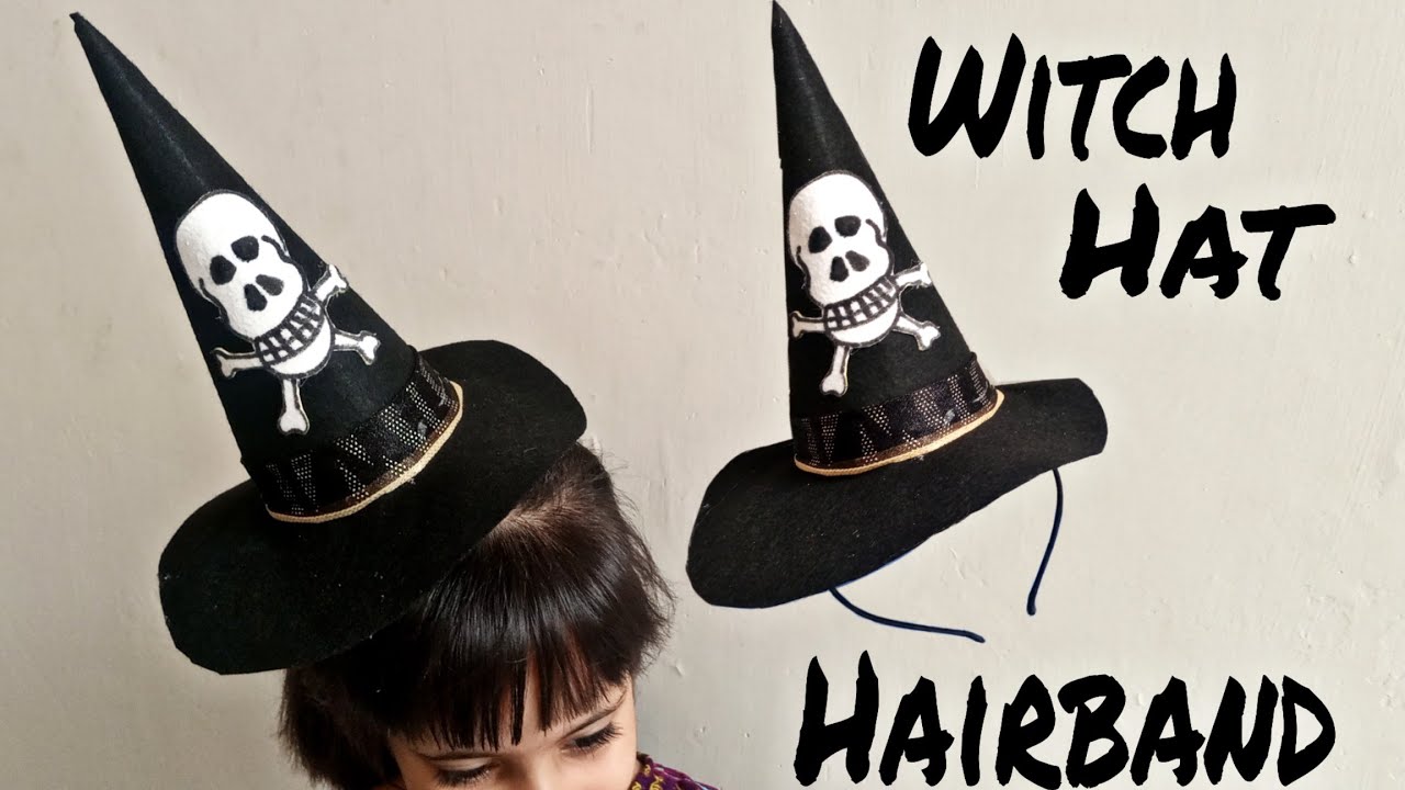 DIY Halloween Hat | Witch Hat hairband | DIY Halloween Costume idea # ...