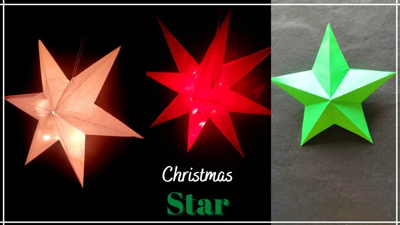 Christmas Star/Different types of christmas star/How to make christmas ...