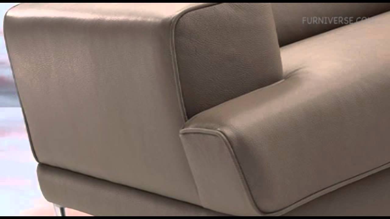 Mirage Made in Italy Modern Latte Leather Sectional Sofa by Dima ...