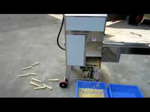Sweet corn cutting machine - YouTube