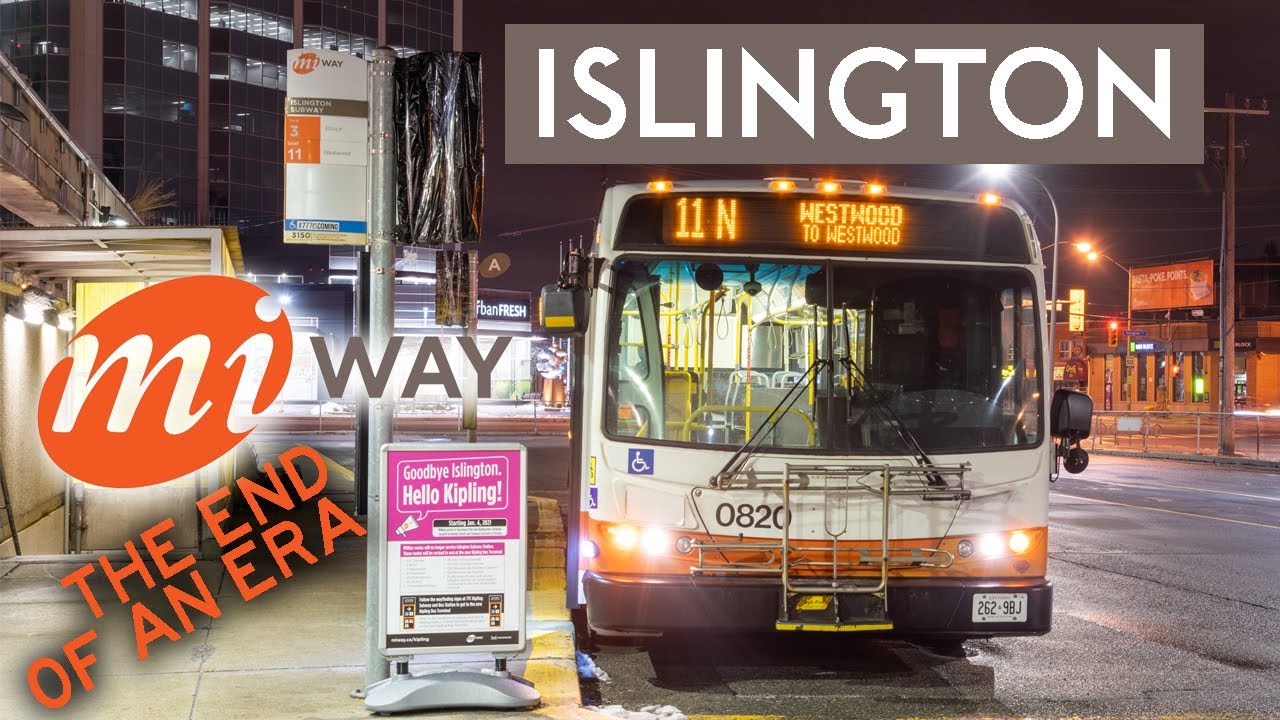 THE END OF AN ERA: The Last MiWay Buses at Islington Station - YouTube