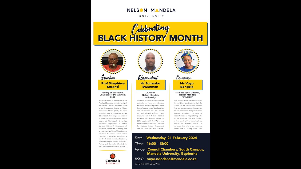 CANRAD Dialogue: Celebrating Black History Month - YouTube