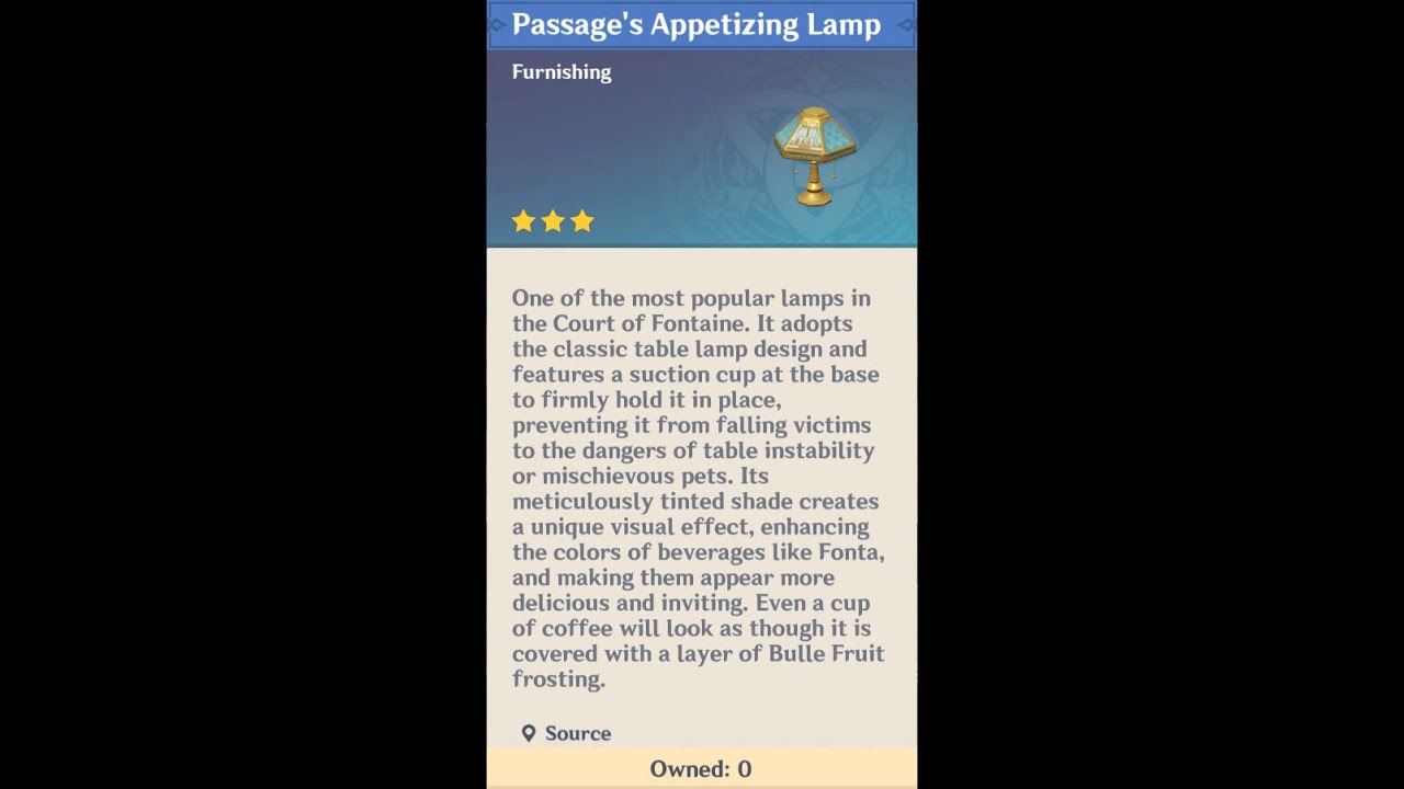 How to find Passage's Apetizing Lamp recipe chest, Fontaine furniture ...