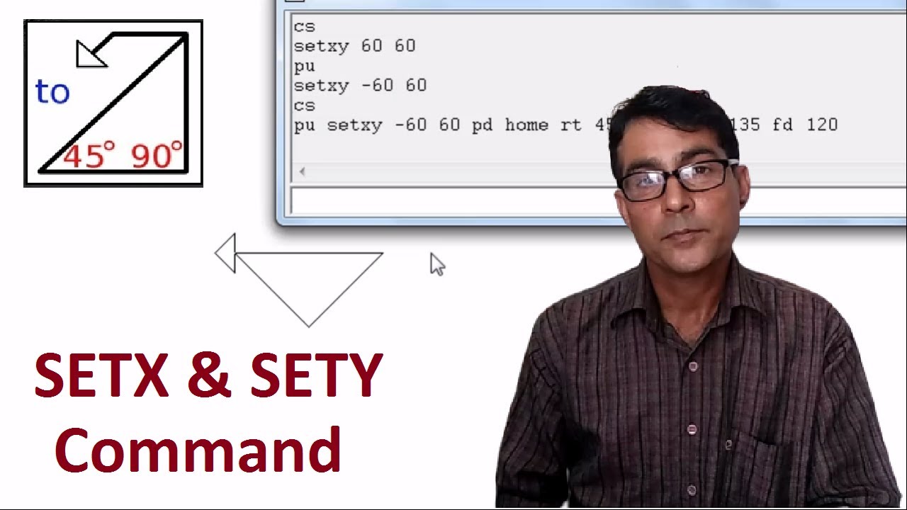 SetX & SetY command in MSW Logo | SetXY primitives in MSW Logo in hindi ...
