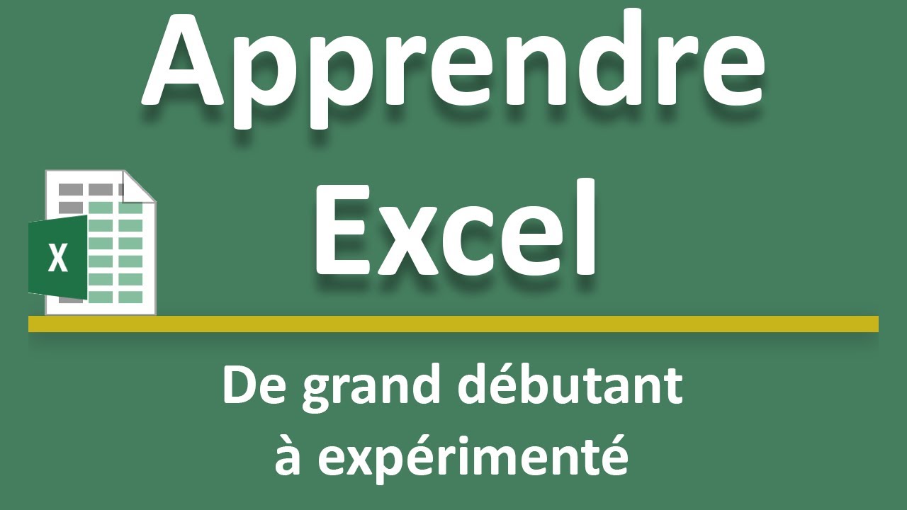 Démarrer avec Excel, création du premier classeur - YouTube