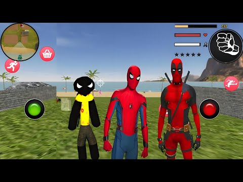 Batman Spider Stickman Rope Hero #2 - Süper Kahraman Çöp Adam Oyunu - Android Gameplay