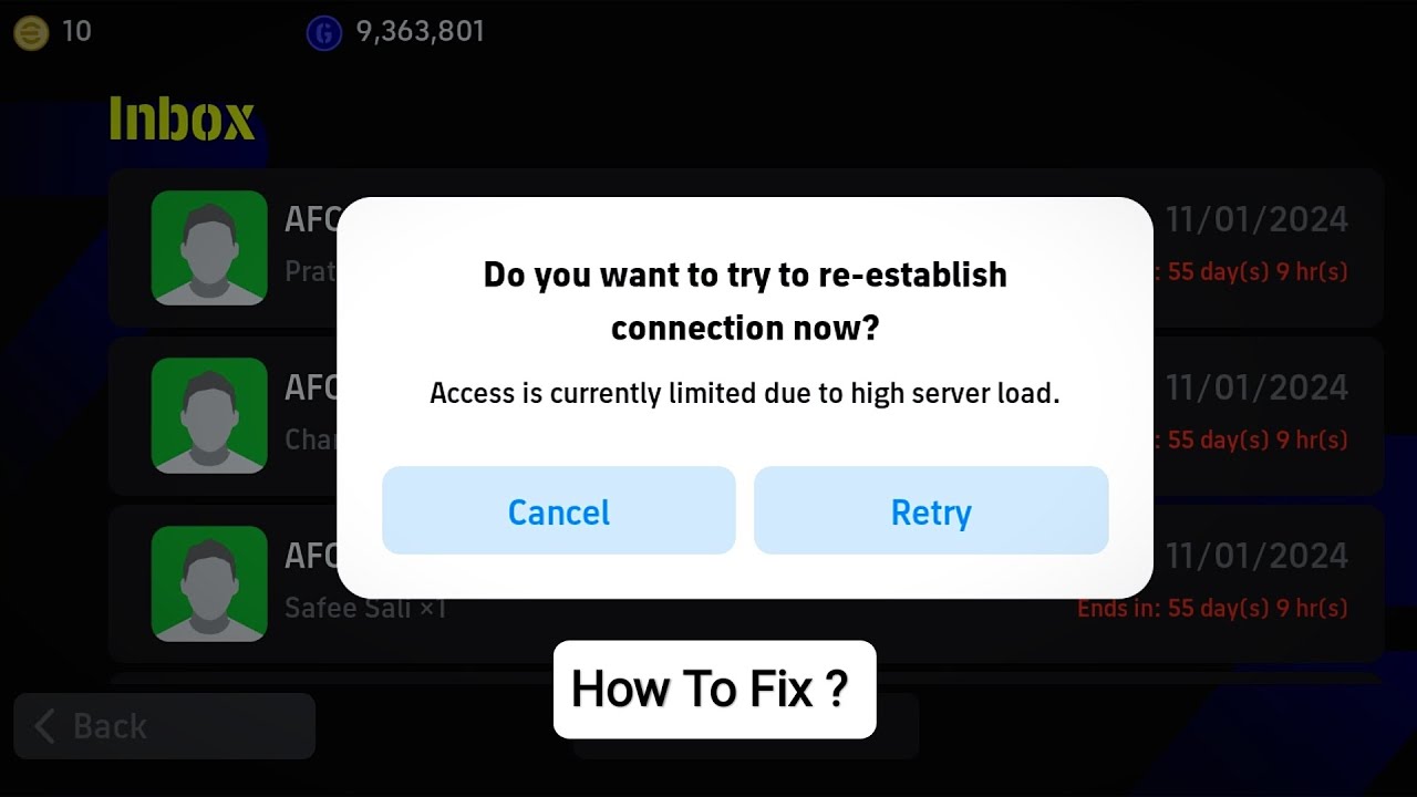 গেমে ঢুকতে সমস্যার সমাধান 🤩 || Do you want to try to re-establish ...