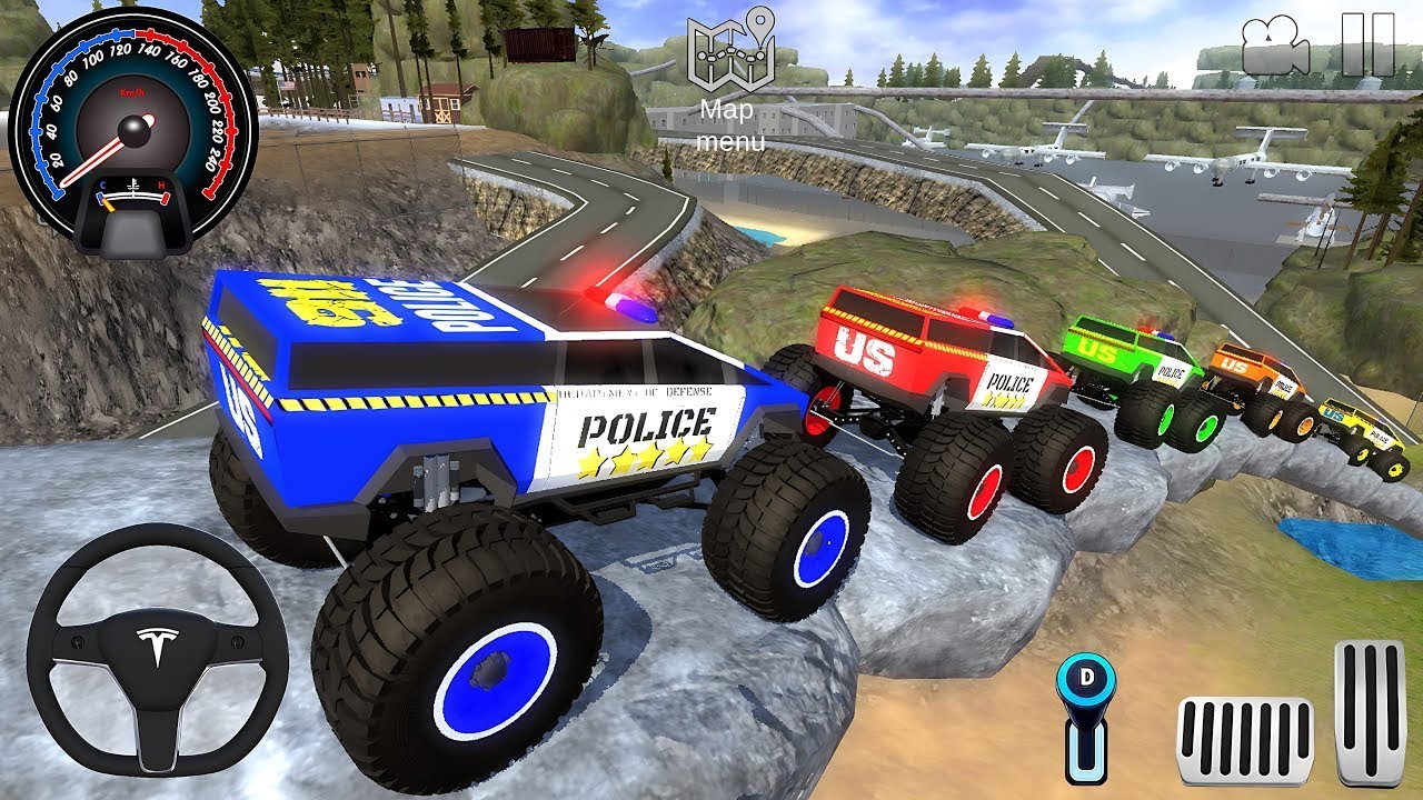 Juegos De Carros - Police Monster Trucks Impossible Driver #2 - Car ...