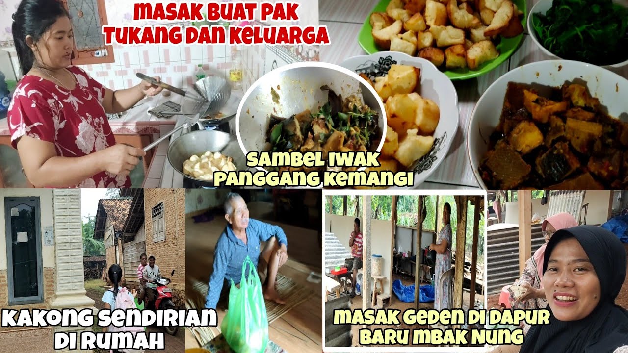 Masak buat pak Tukang dan keluarga || Lanjut rewang kerumah Mbak Nung ...