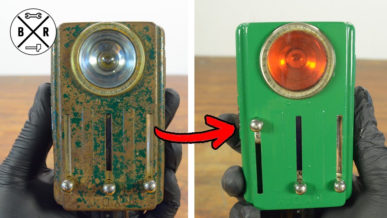 Vintage WWII Signal Flashlight (Restoration) - YouTube