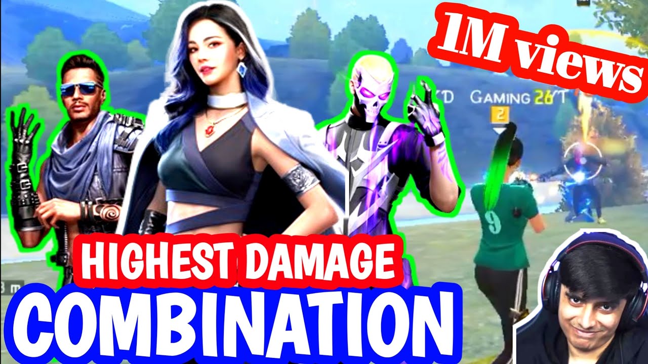 Highest Damage Character Combination // FREE FIRE HIGH DAMAGE ...