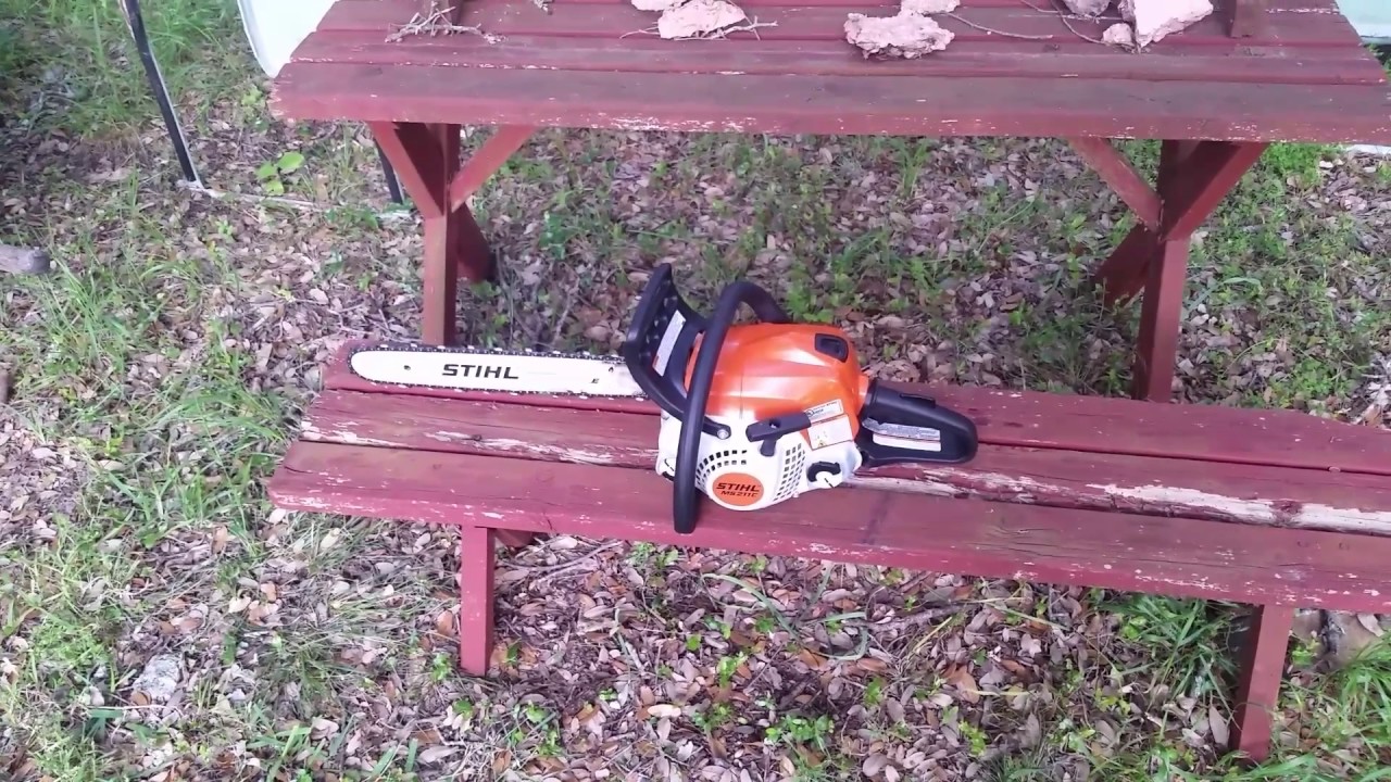 Stihl ms211c - YouTube