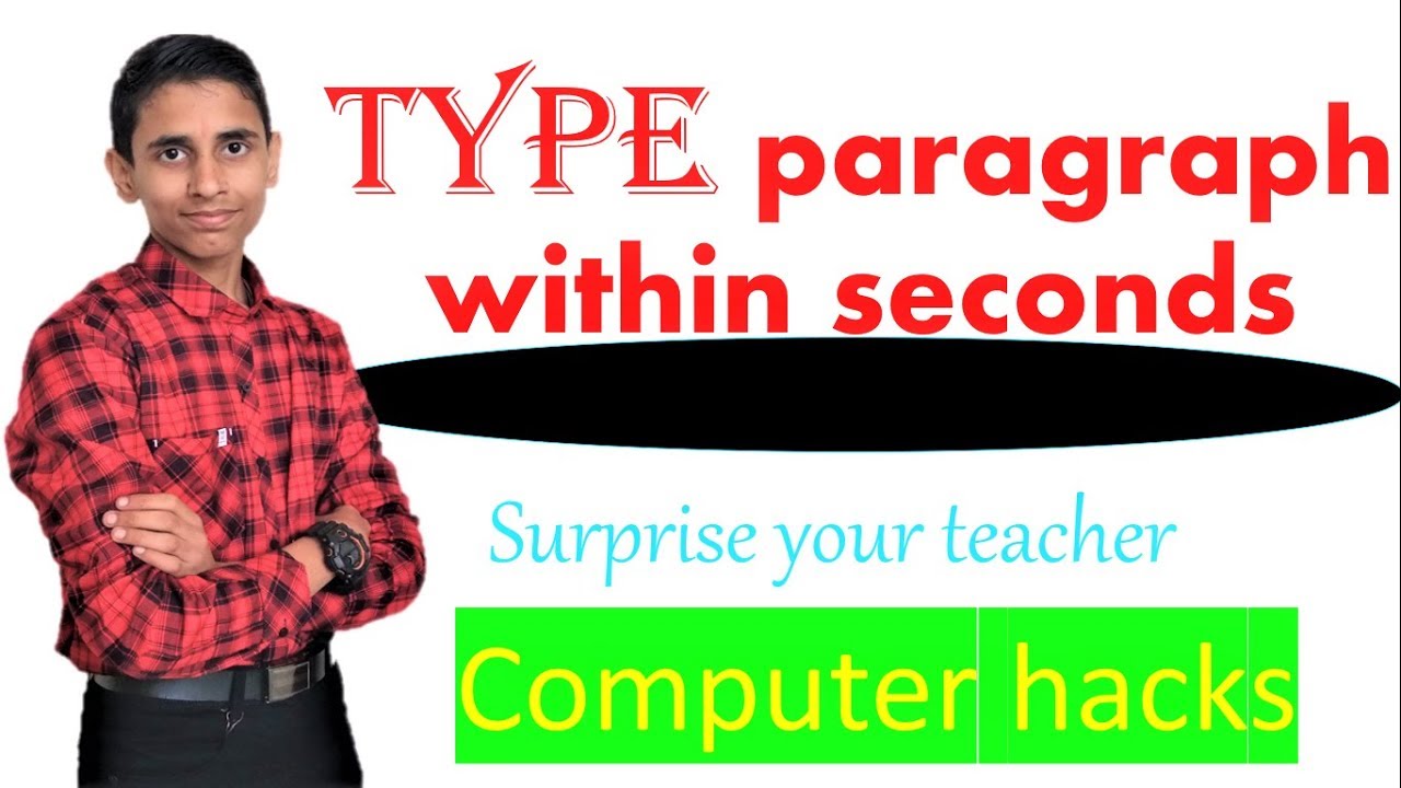 Type paragraphs in seconds || surprise your computer teacher - YouTube