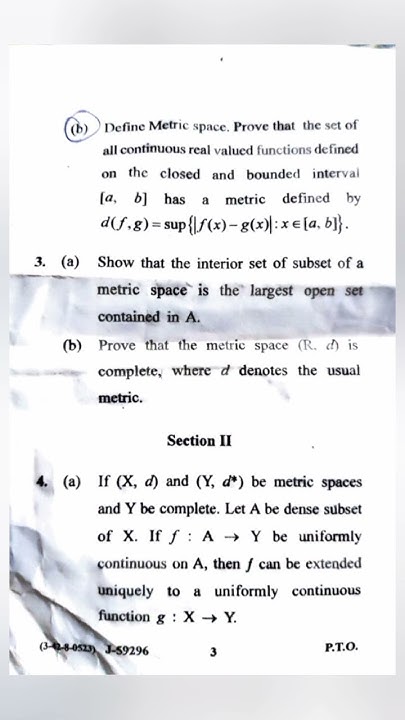 Previous year question paper #B.sc 6th sem# Real & Complex analysis - YouTube