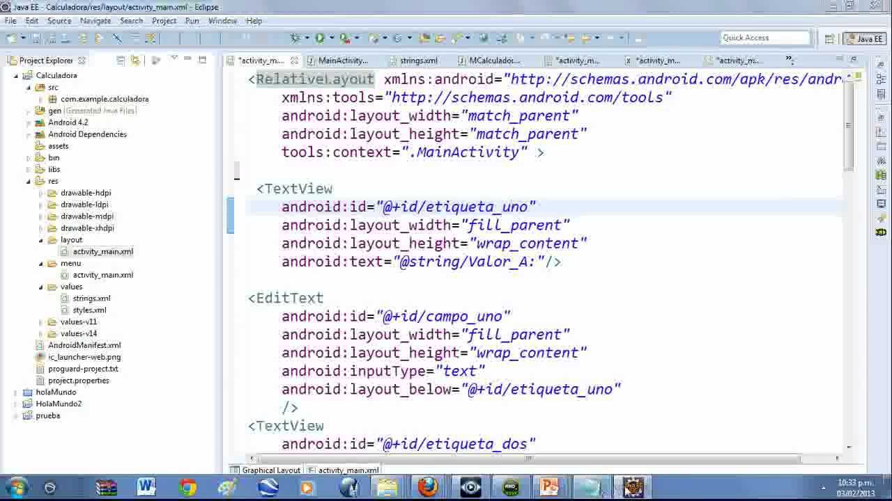 Tutorial Android Calculadora con Eclipse - YouTube