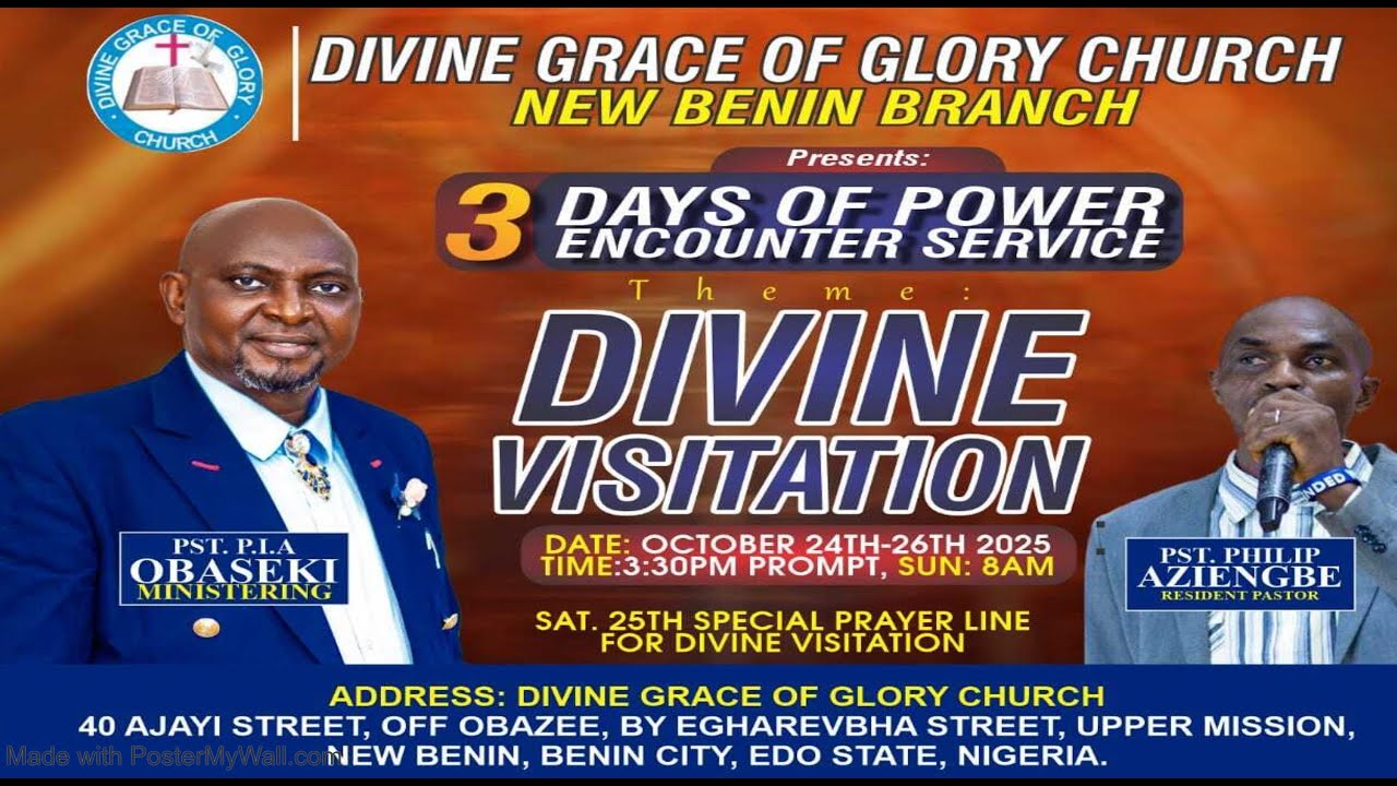 3 Days Of Power Encounter Service, 24-10-2025. Theme: Divine Visitation ...