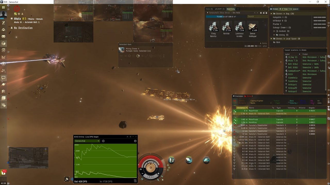 Eve online Talos vs Orca (draft version) - YouTube