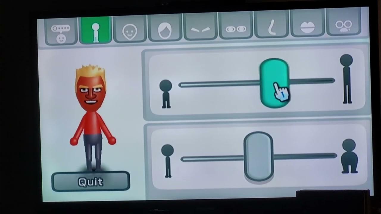 Tutorial on how to make a beta mii on the Mii Channel (part 7) - YouTube