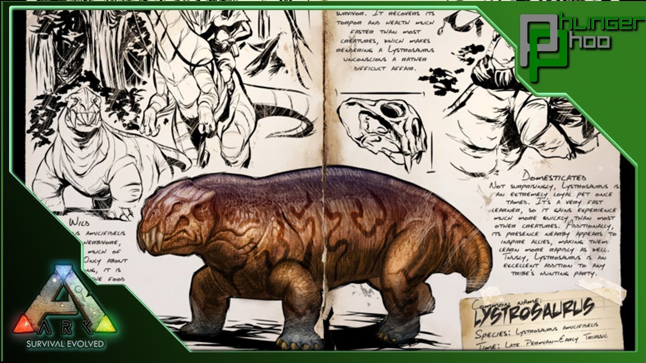 Ark Basics LYSTROSAURUS - EVERYTHING YOU NEED TO KNOW - YouTube